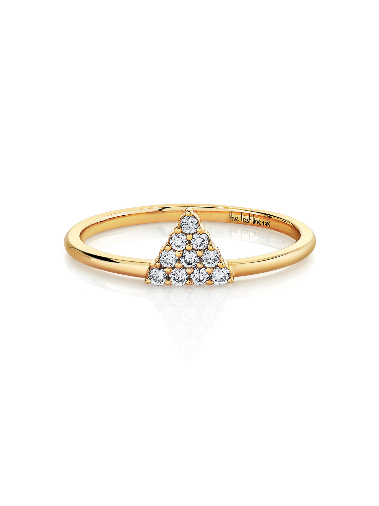 Mega Flash Stacking Ring - White Diamond / 14k Yellow Gold – The Last Line