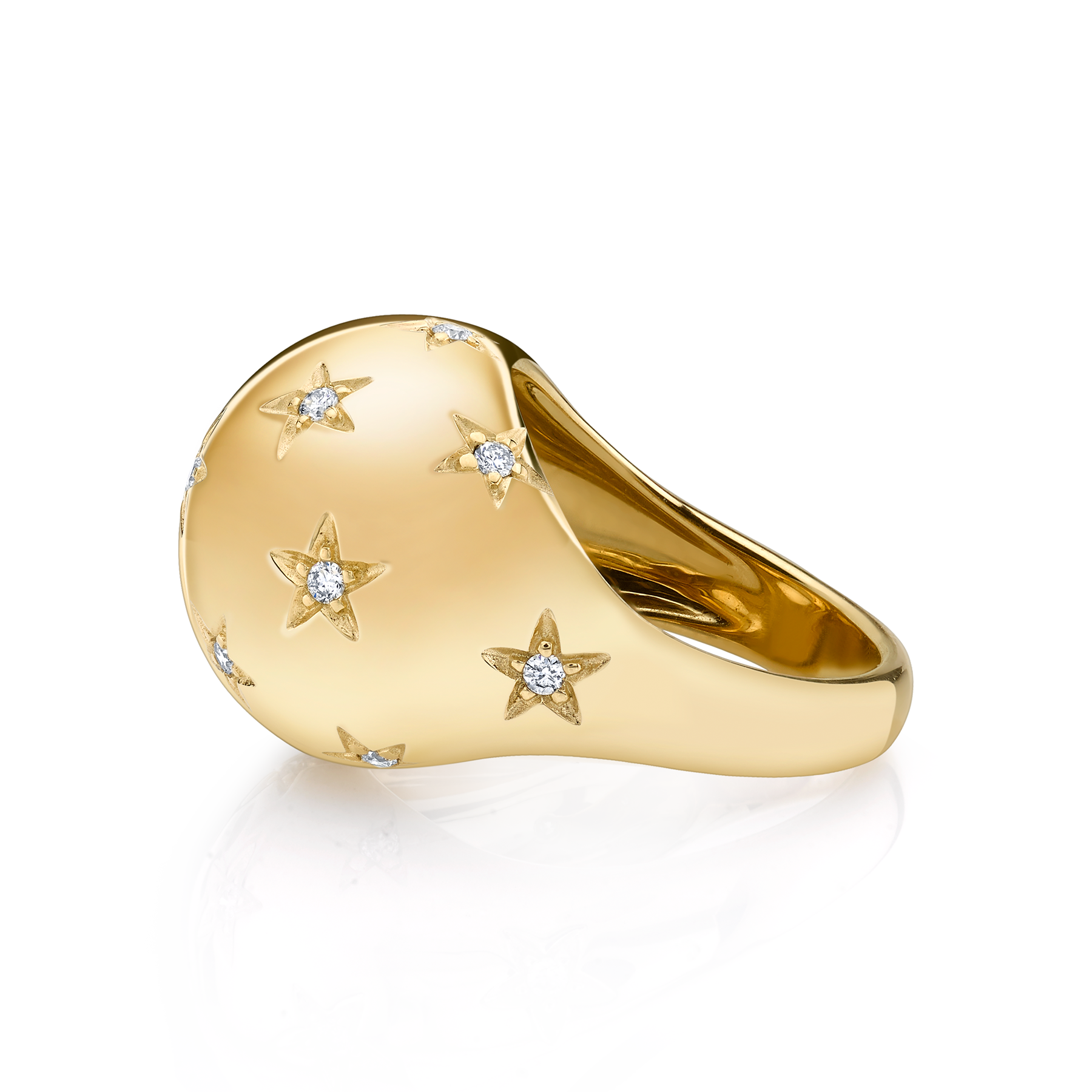 Star Bombe Ring - White Diamond / 14k Yellow Gold – The Last Line
