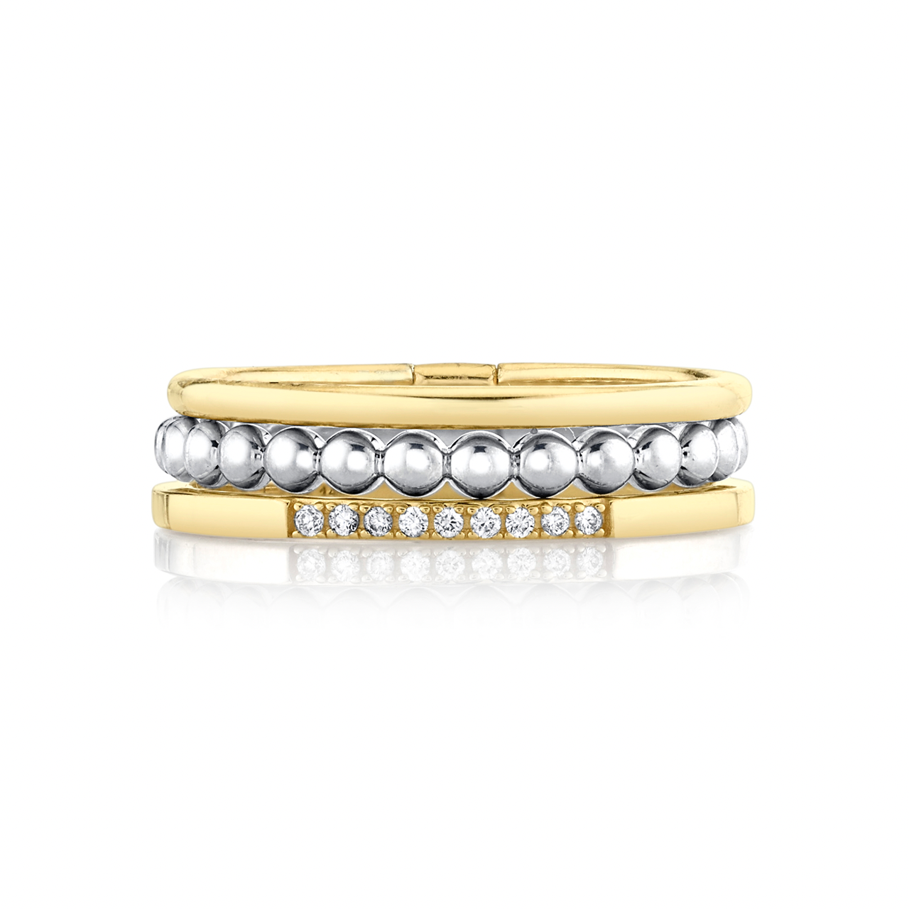 Hinged Sleepover Ring - White Diamond / 14k Yellow Gold – The Last Line