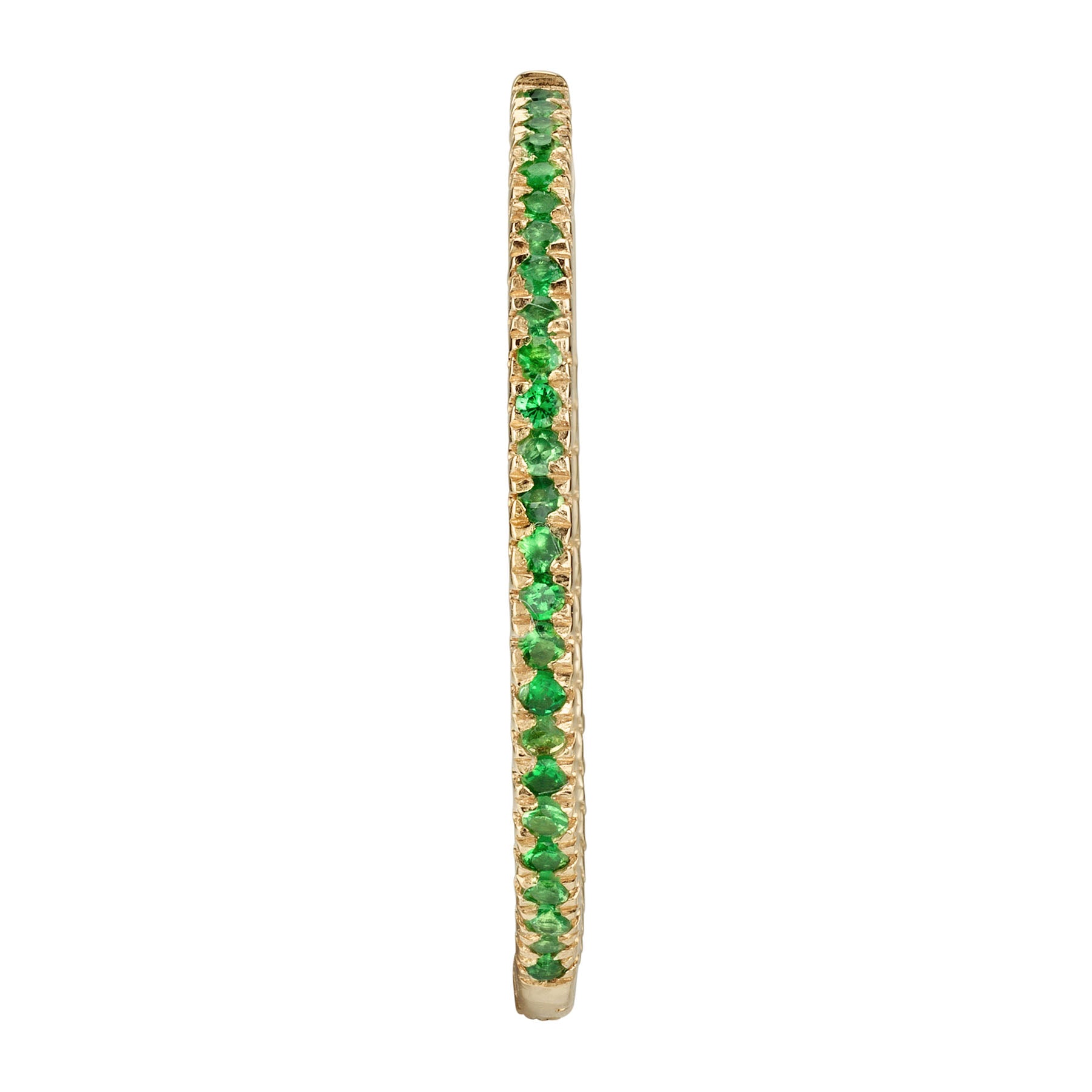 Large Inside Out Hoop - Tsavorite / 14k Yellow Gold – The Last Line