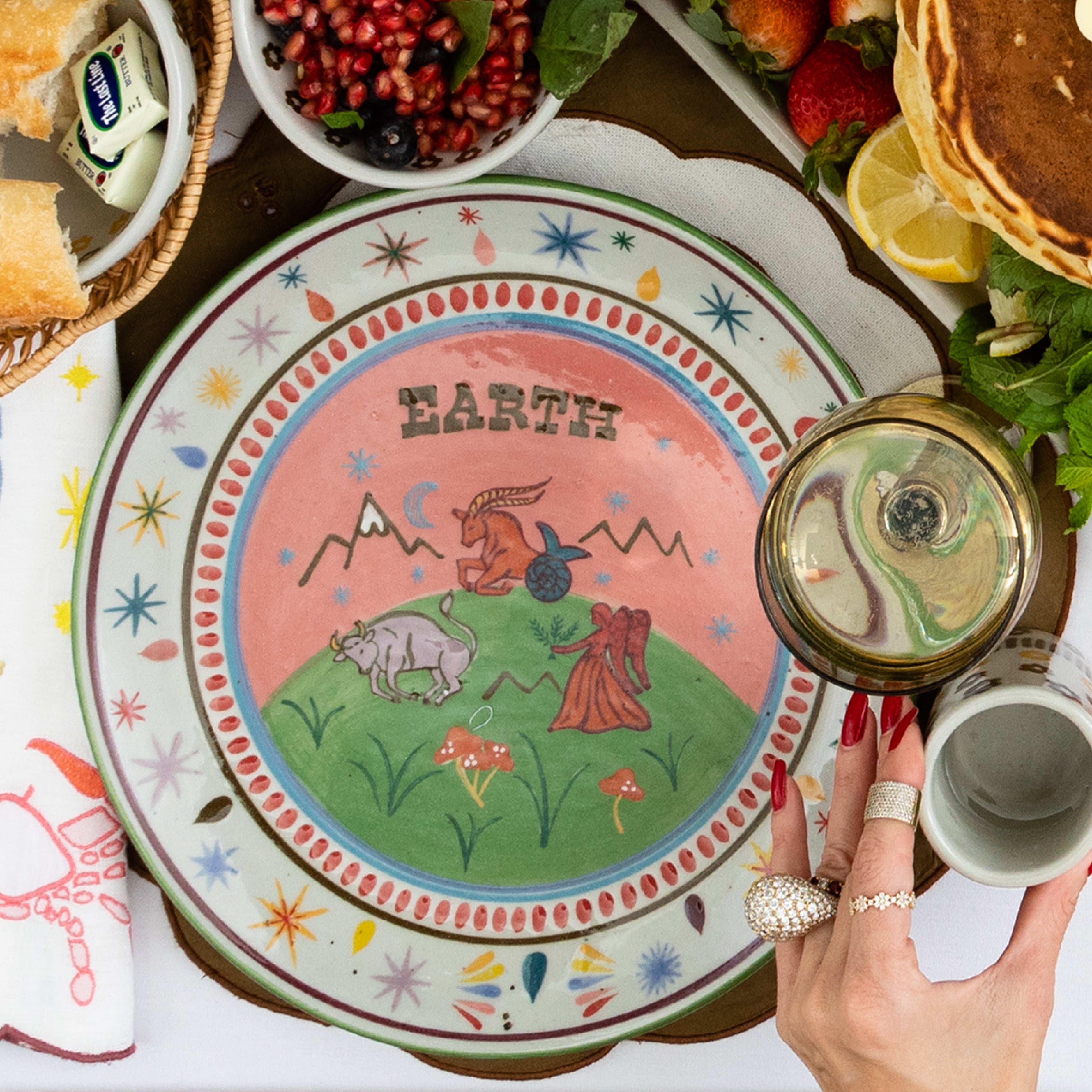 The Element Dinner Plate, Set of 4 - Zodiac Roots / Ceramic – The Last Line