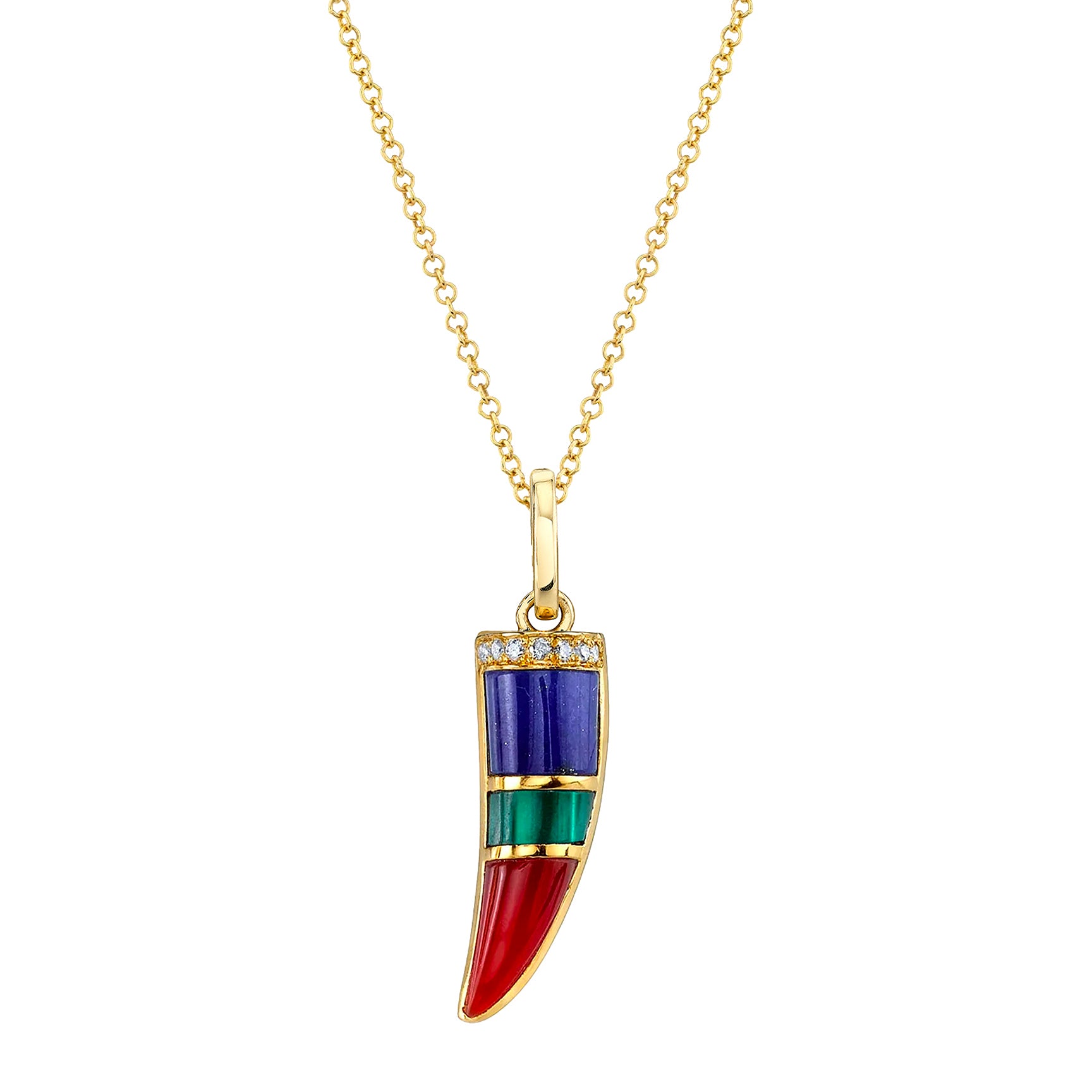 Horn Pendant - Tri Color / 14k Yellow Gold – The Last Line