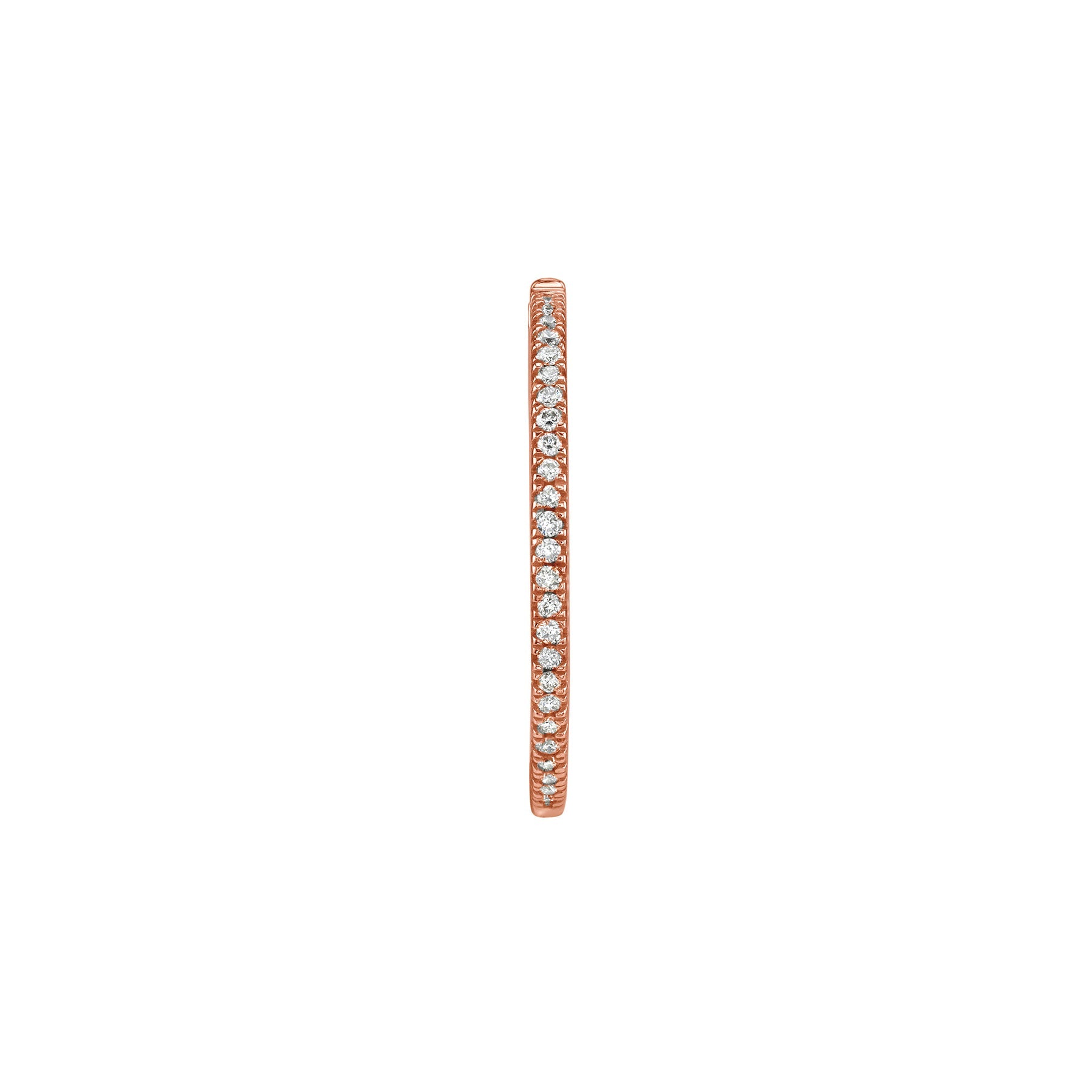 Large Inside Out Hoop - White Diamond / 14k Rose Gold – The Last Line