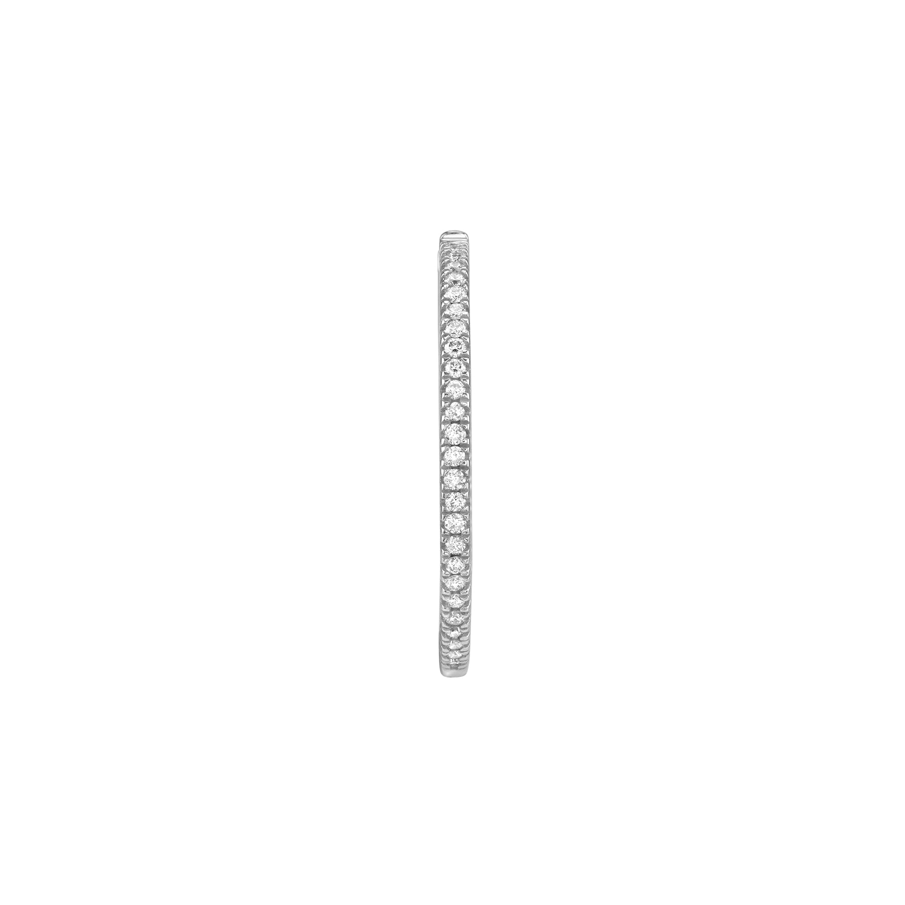 Large Inside Out Hoop - White Diamond / 14k White Gold – The Last Line