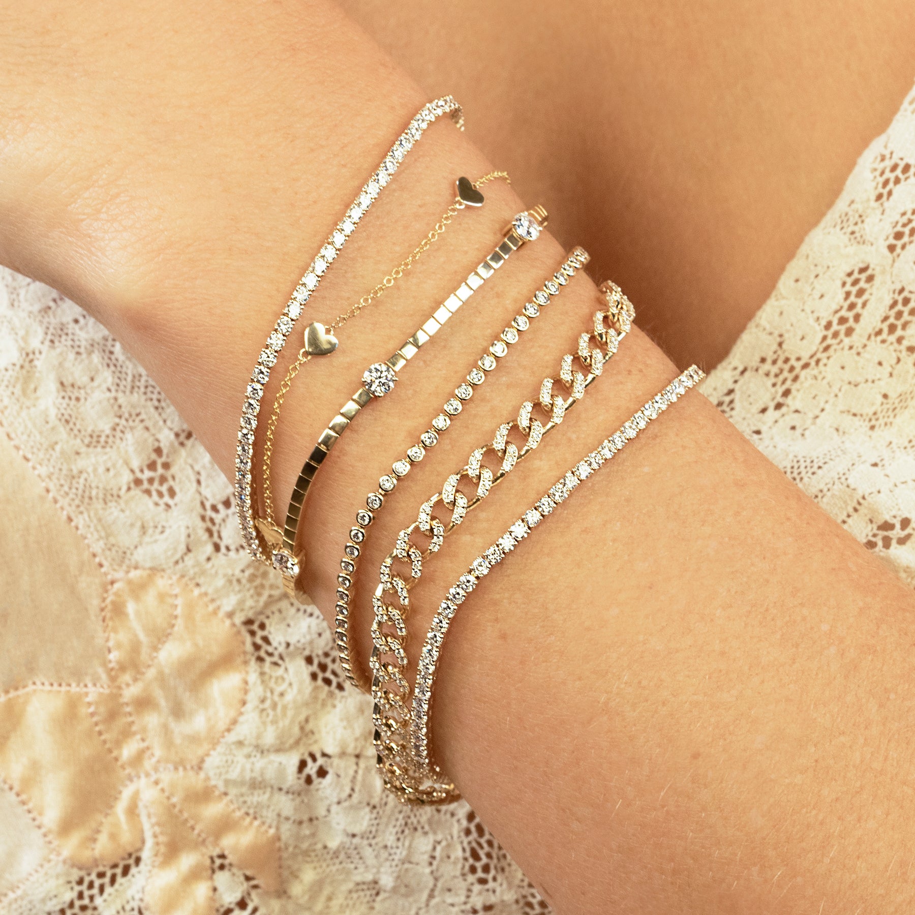 Diamond curb link bracelet store