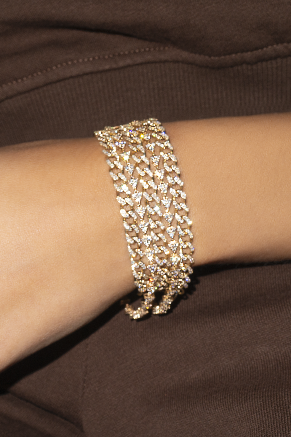 Perfect Curb Link Bracelet - White Diamond / 14k Yellow Gold – The Last ...