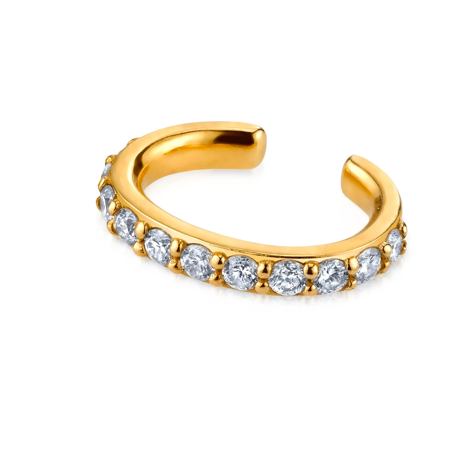 Perfect Ear Cuff - White Diamond / 14k Yellow Gold – The Last Line