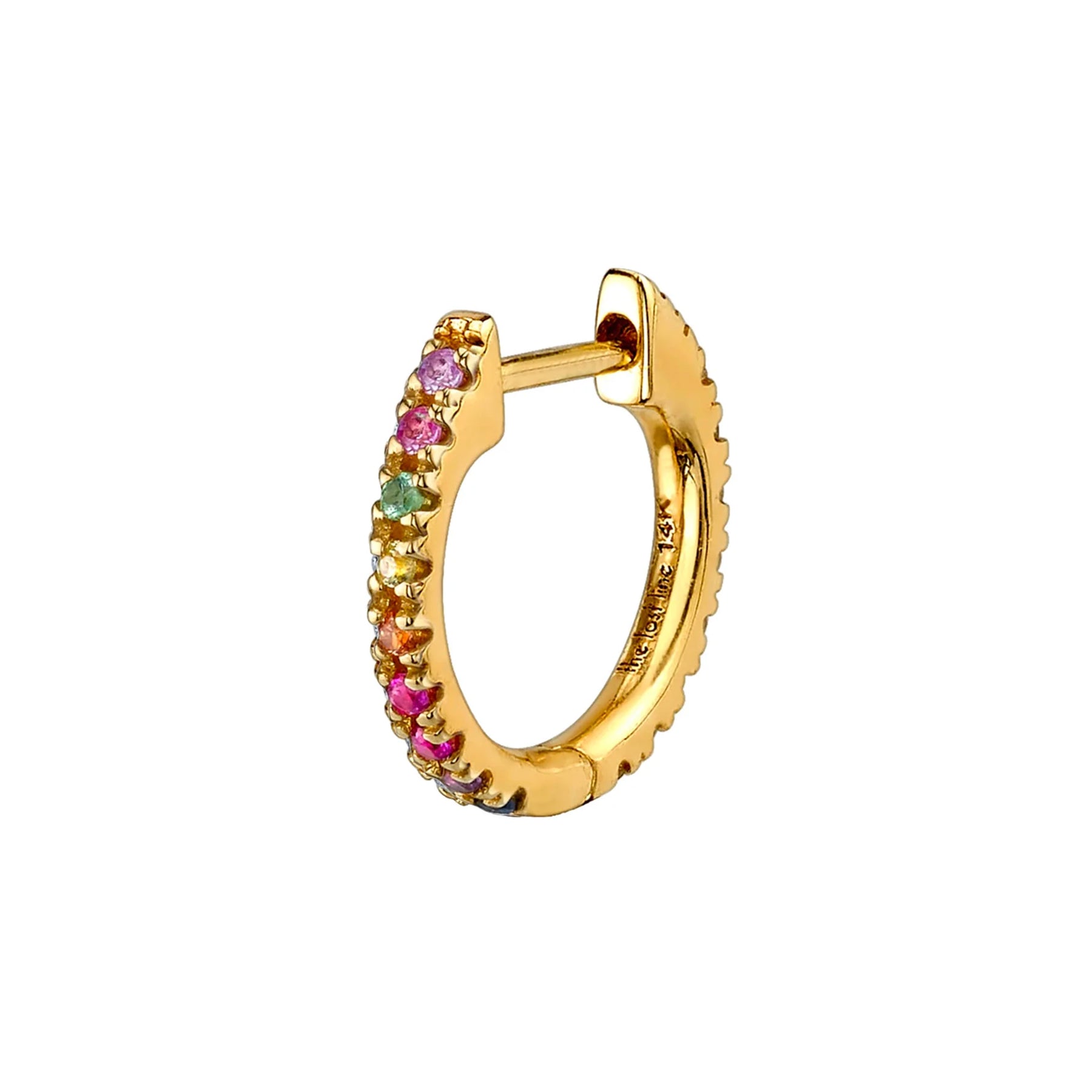 Piercing Huggie - Rainbow / 14k Yellow Gold – The Last Line