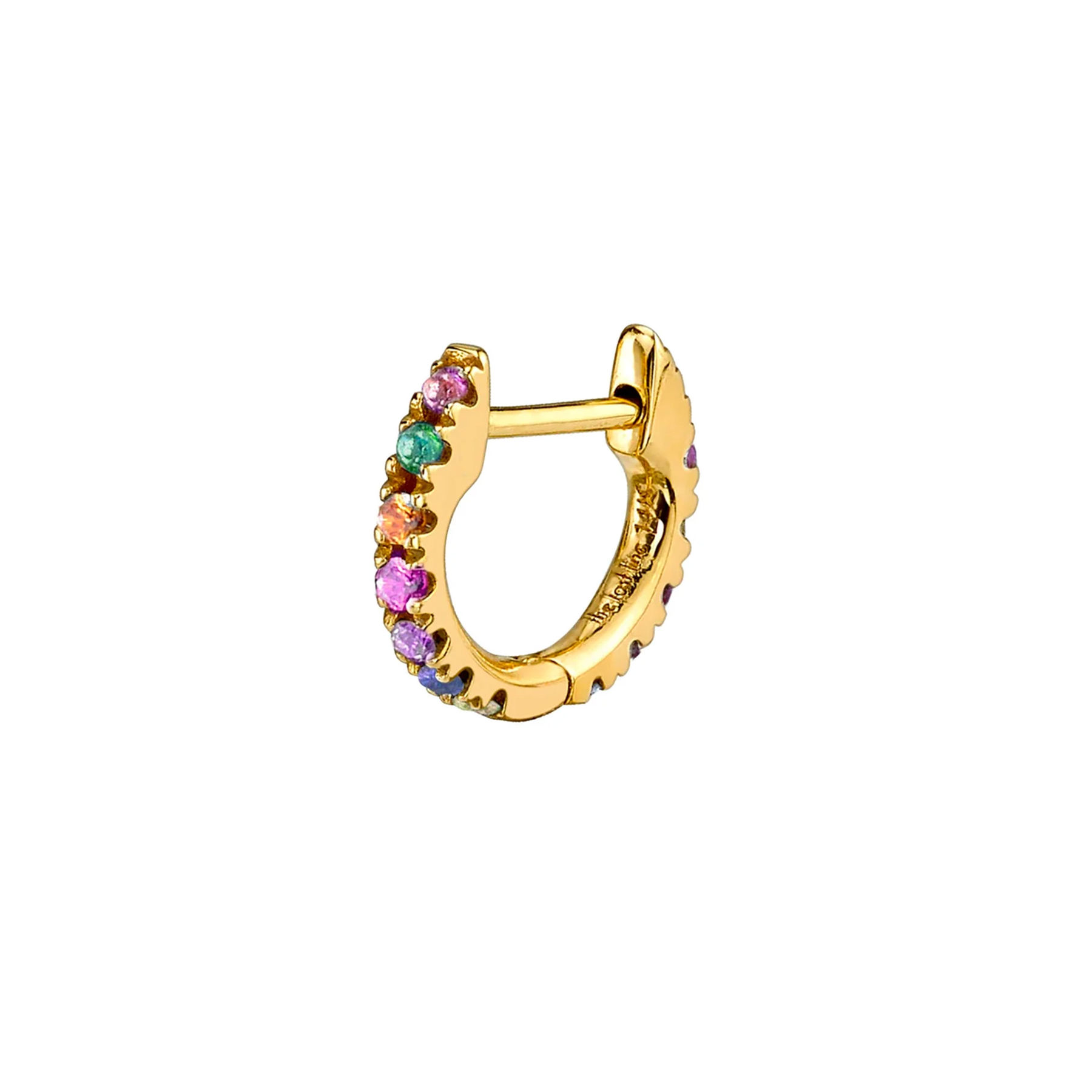 Piercing Huggie - Rainbow / 14k Yellow Gold – The Last Line
