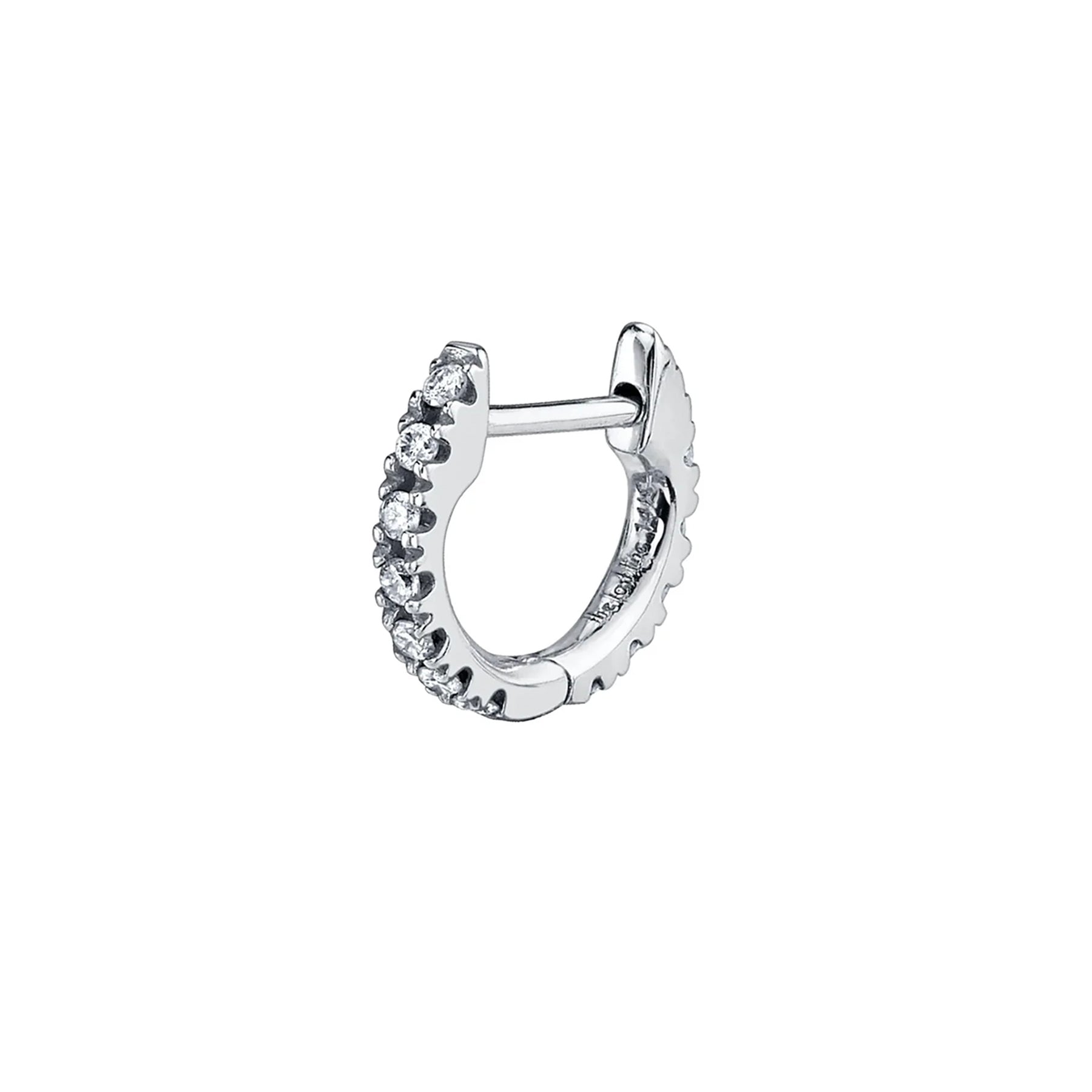 Piercing Huggie - White Diamond / 14k White Gold – The Last Line