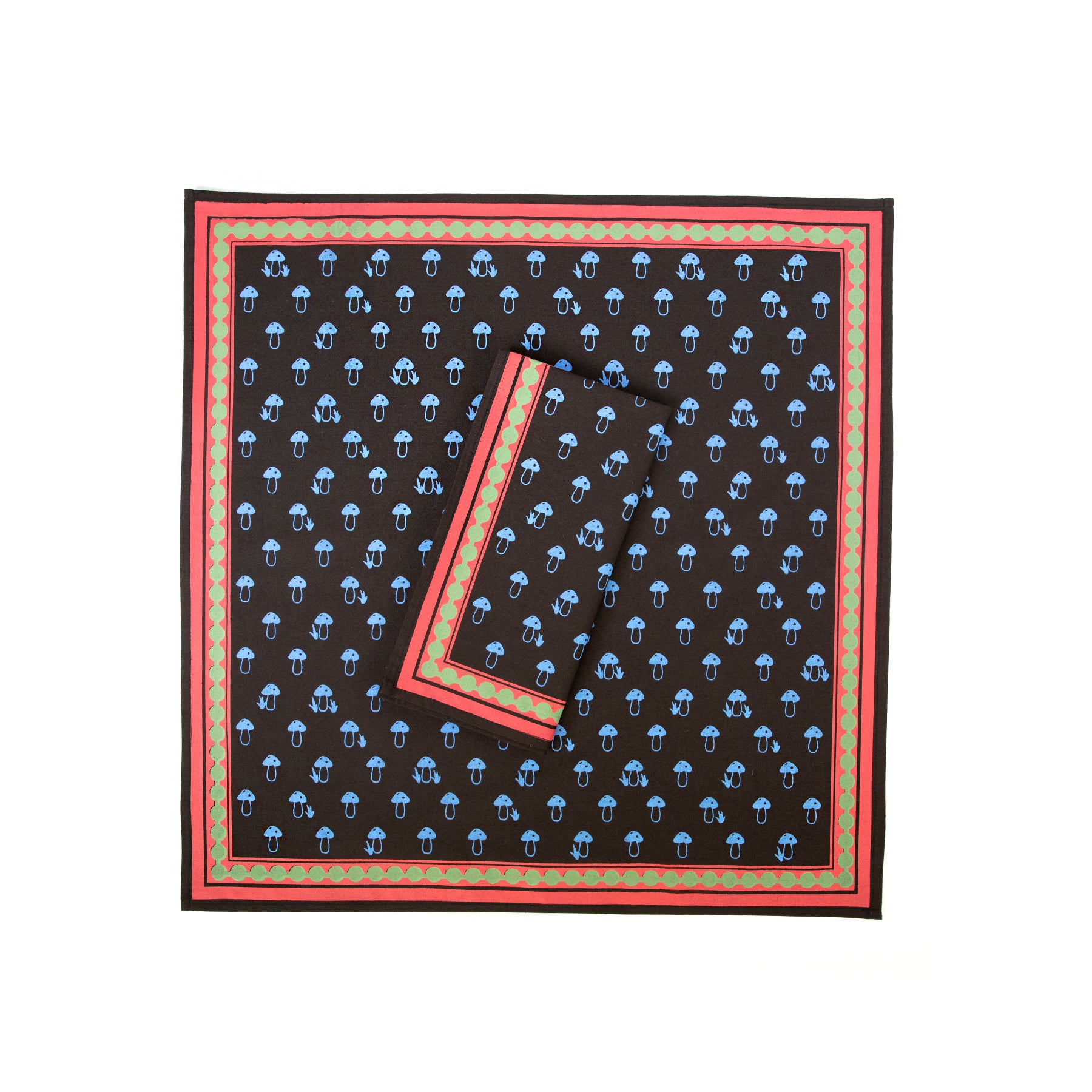 The Classic Block Print Napkin, Set of 4 - Ash Mushroom / Cotton – The ...