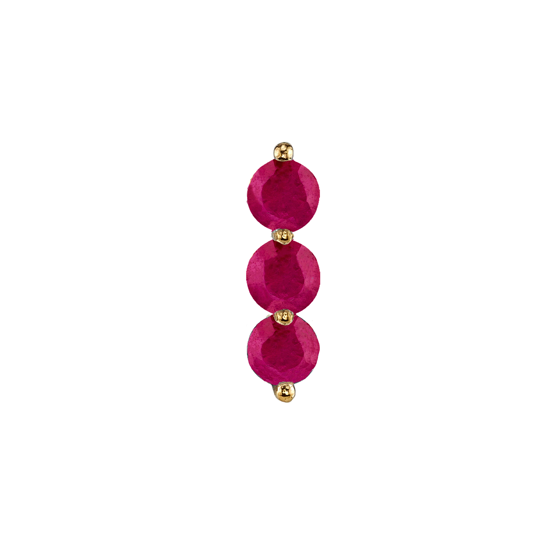 Triple Piercing Stud - Ruby / 14k Yellow Gold – The Last Line